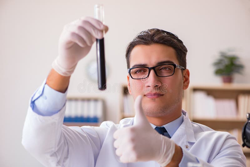 The Young Lab Assistan Working in the Laboratory Stock Image - Image of ...