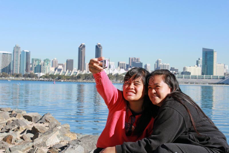 Young Ladies Taking Self Photo Stock Photo - Image of self, happy: 11622056