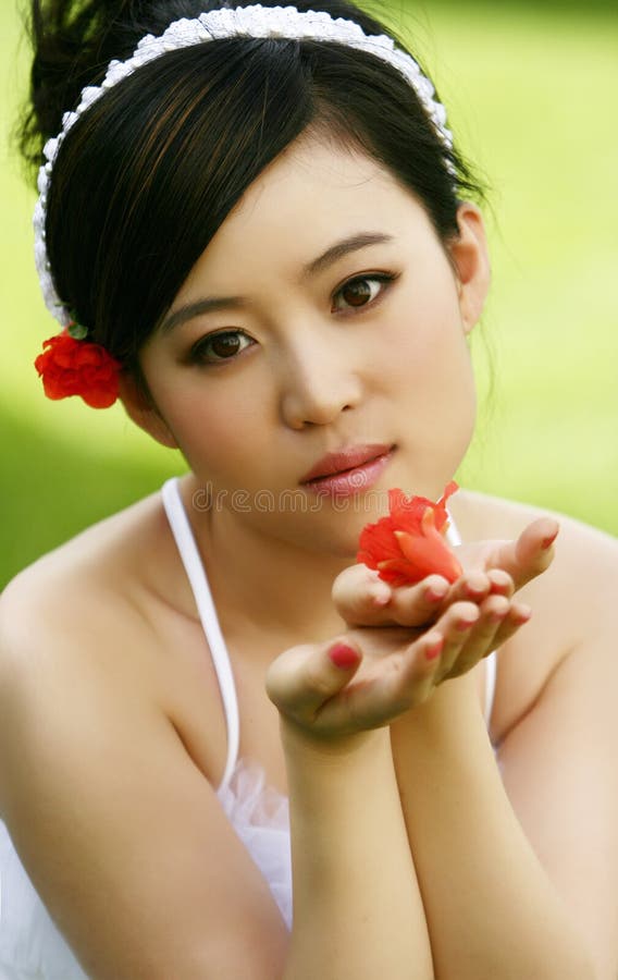 Young Lady in One Piece Swimsuit Posing on White Stock Photo - Image of ...