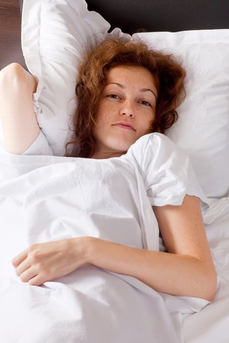 Young lady in the bed stock photo. Image of girl, face - 10598022