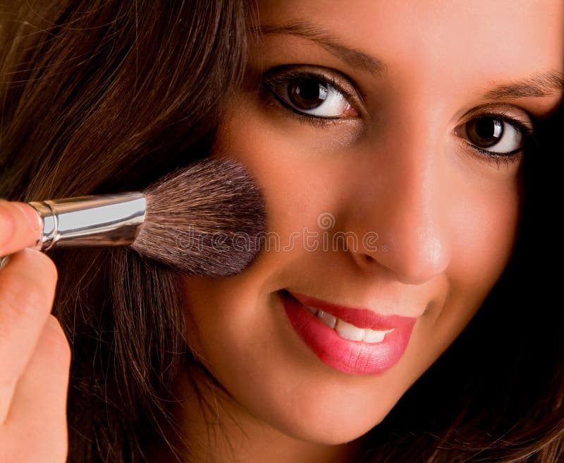 Young Lady Blushing Her Cheek Stock Photo - Image of lips, beautiful ...