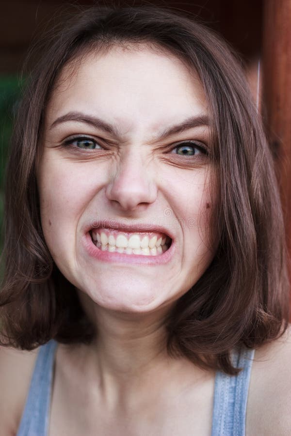 Young lady does emotions. stock image. Image of woman - 106359581