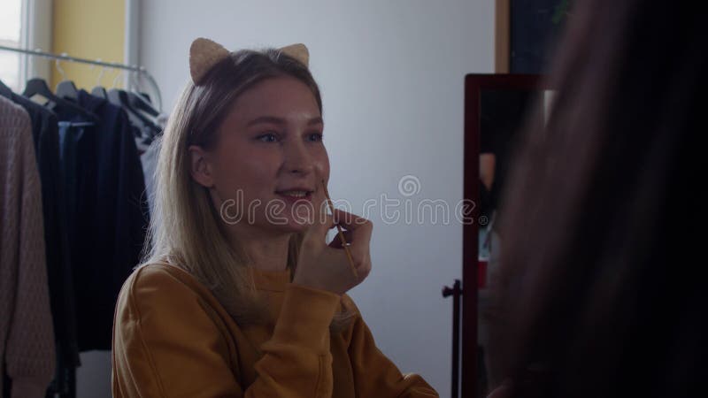 A Young Lady is Explaining How To Draw a Greasepaint Better Stock Image ...