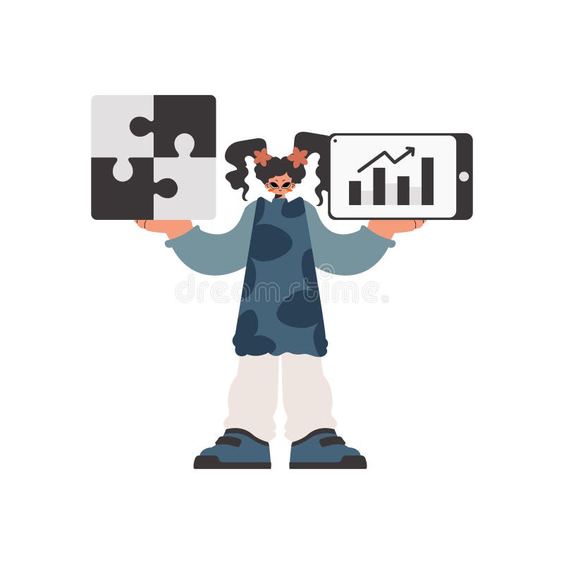 The Young Lady is Holding a Perplex and a Positive Development Chart ...