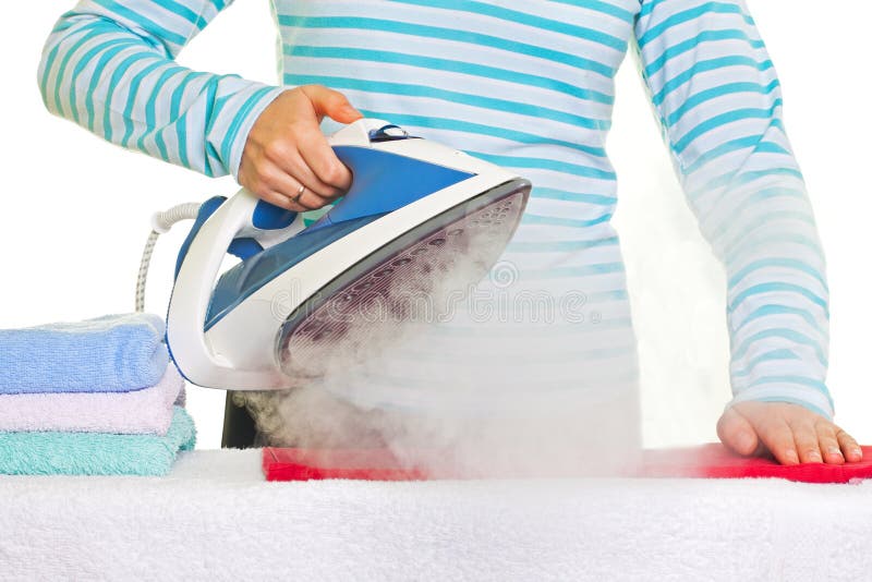 Young Lady Ironing Her Clothes Stock Image - Image of female, smooth ...