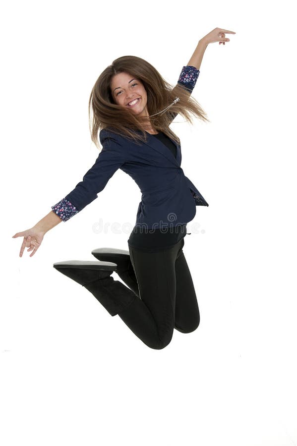 Young lady jump stock image. Image of gratification, beautiful - 23729871