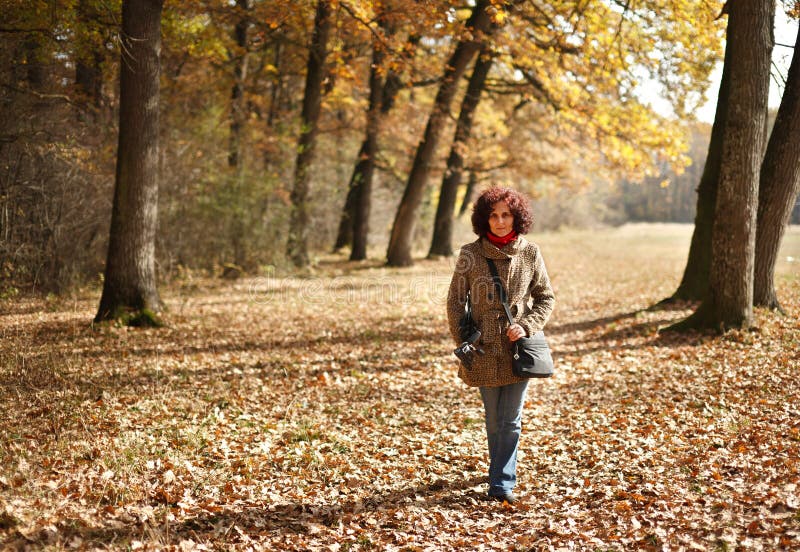 Young lady outdoor stock image. Image of autumn, fashion - 16865093