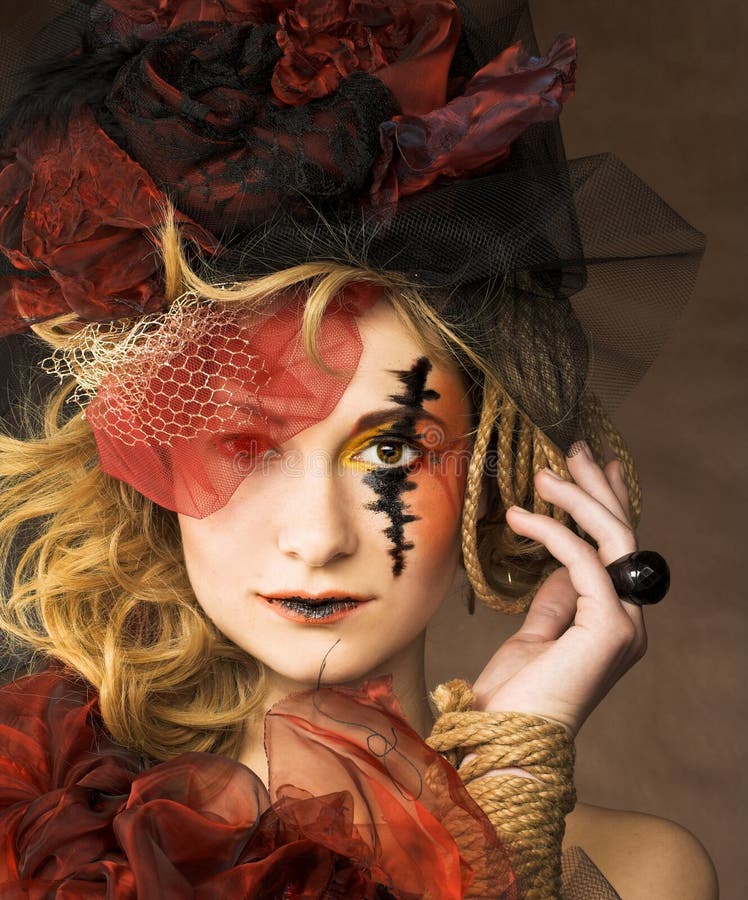 Young lady portrait stock image. Image of caucasian, carnival - 32627257