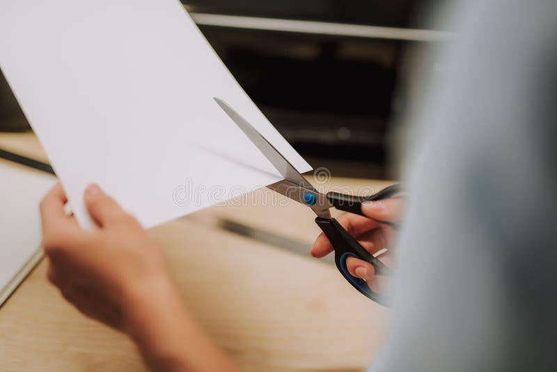 Young Lady is Preparing Materials for Work Stock Photo - Image of girl ...
