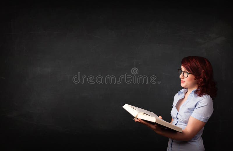 Young lady reading a book stock photo. Image of attractive - 36570654
