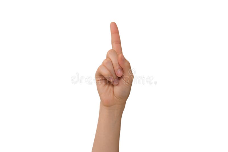 Young Lady S Right Index Finger Stock Image - Image of positivity ...