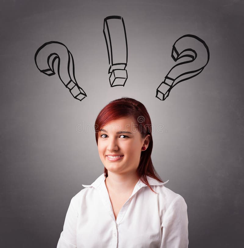 Lady Question Marks Stock Illustrations – 442 Lady Question Marks Stock ...