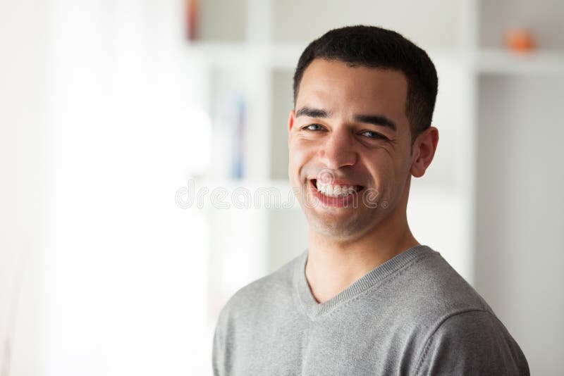 Young Latin American Man Portrait Stock Image - Image of person, casual ...