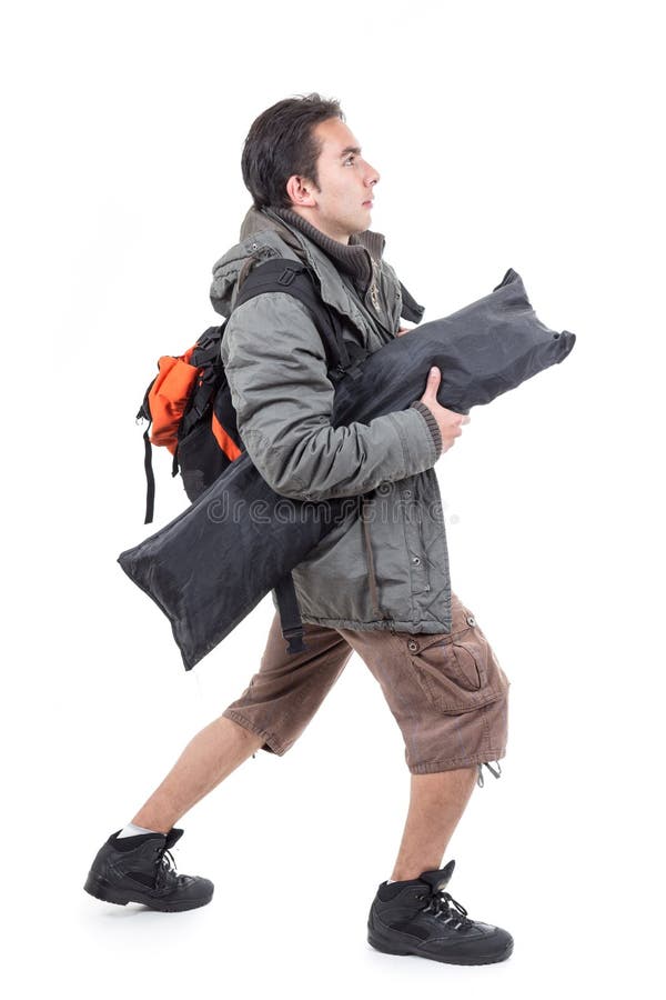 Young Latin Guy Carrying Backpack Stock Image - Image of hispanic ...
