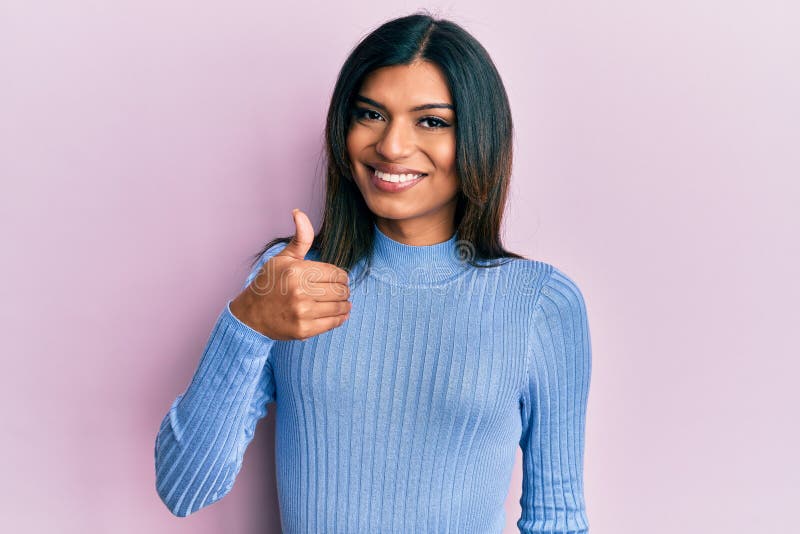 Young Latin Transsexual Transgender Woman Wearing Casual Clothes Doing