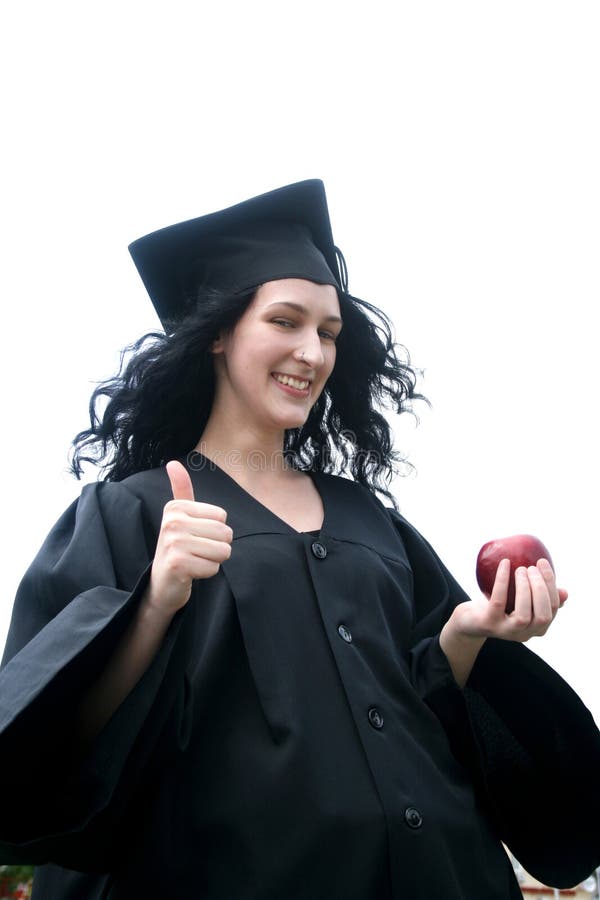 Happy Graduate Student in Cloak with Diploma Stock Image - Image of ...