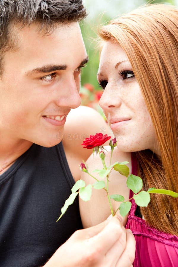 Young love stock photo. Image of park, handsome, beauty - 21747852