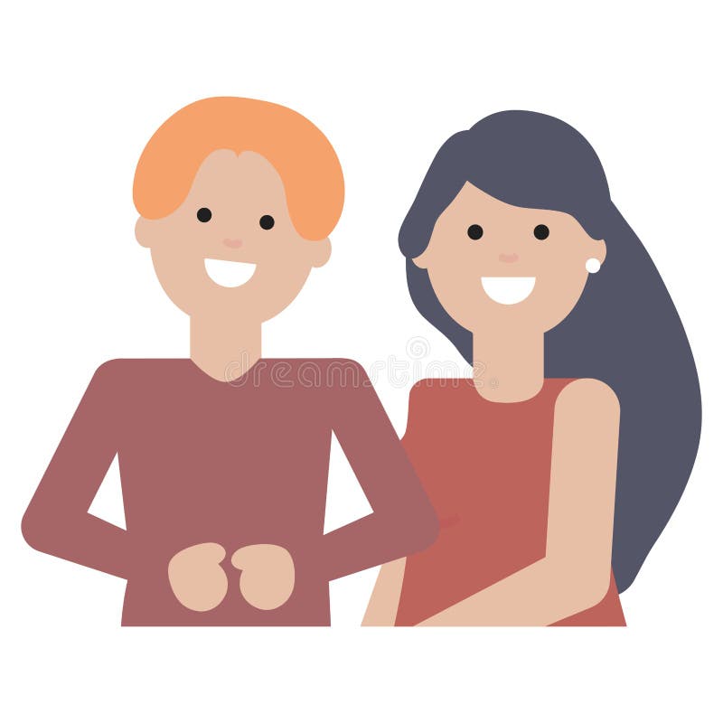 Young Lovers Couple Avatars Characters Stock Vector - Illustration of ...