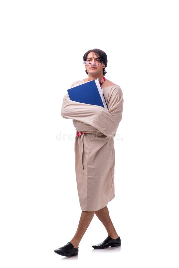 The Young Mad Man Isolated on White Stock Image - Image of businessman ...