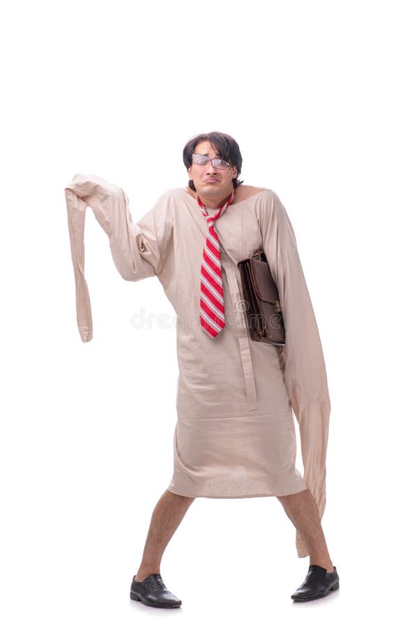 The Young Mad Man Isolated on White Stock Photo - Image of psychiatric ...