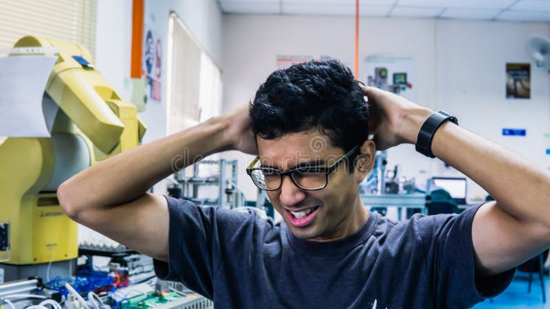 Engineering, Thinking or Contractor with Blueprint on Construction Site ...