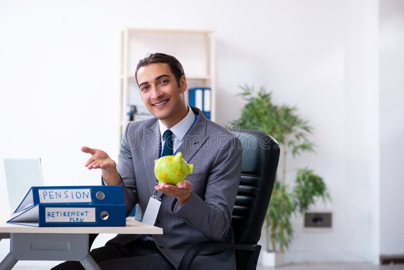 Young Male Accountant Working in the Office Stock Photo - Image of ...