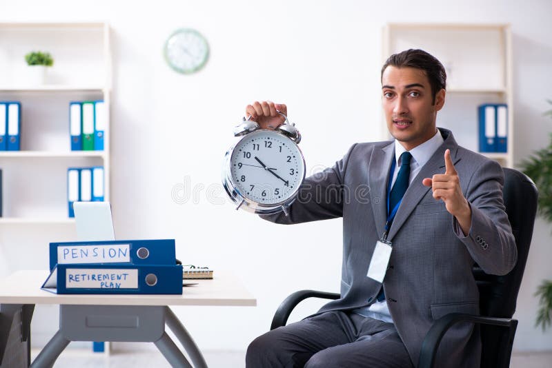 Young Male Accountant Working in the Office Stock Photo - Image of ...