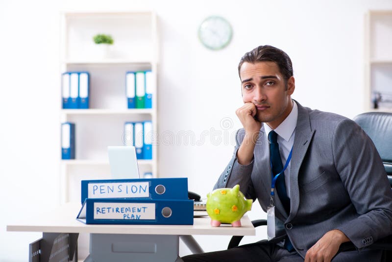 Young Male Accountant Working in the Office Stock Photo - Image of ...