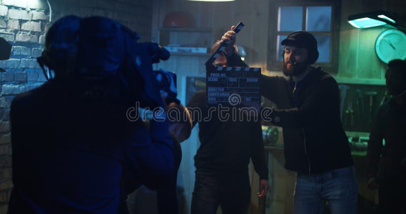 Young Male Actors Doing a Fight Scene Stock Photo - Image of movie ...