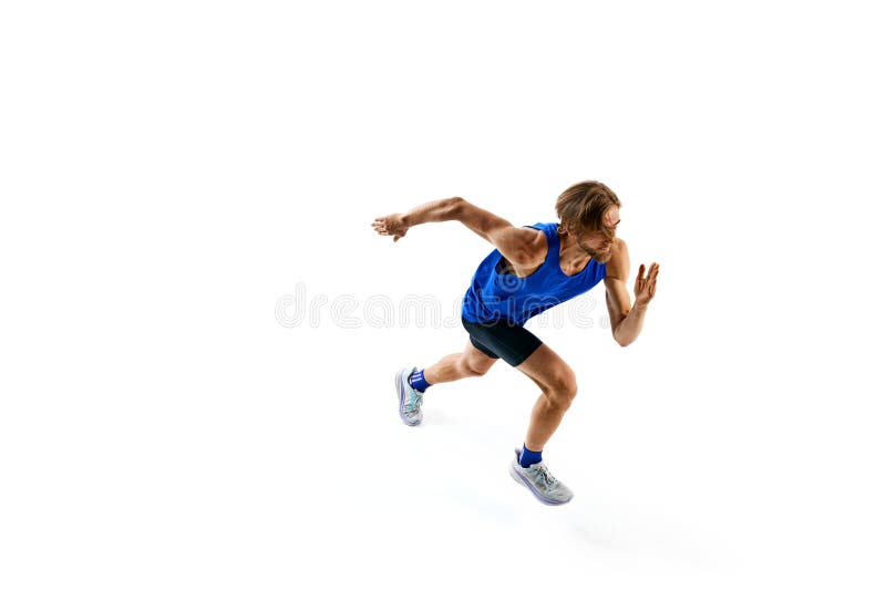 Young Male, Athlete in Motion, Highlighting Intensity and Focus of ...