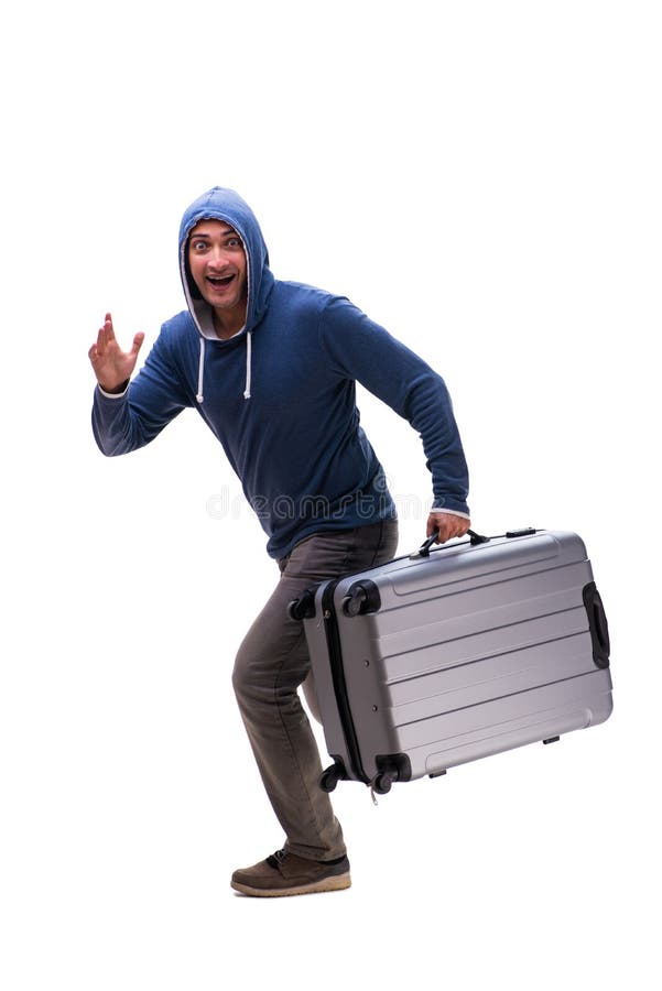 Young Male Bandit Isolated on White Stock Image - Image of isolated ...