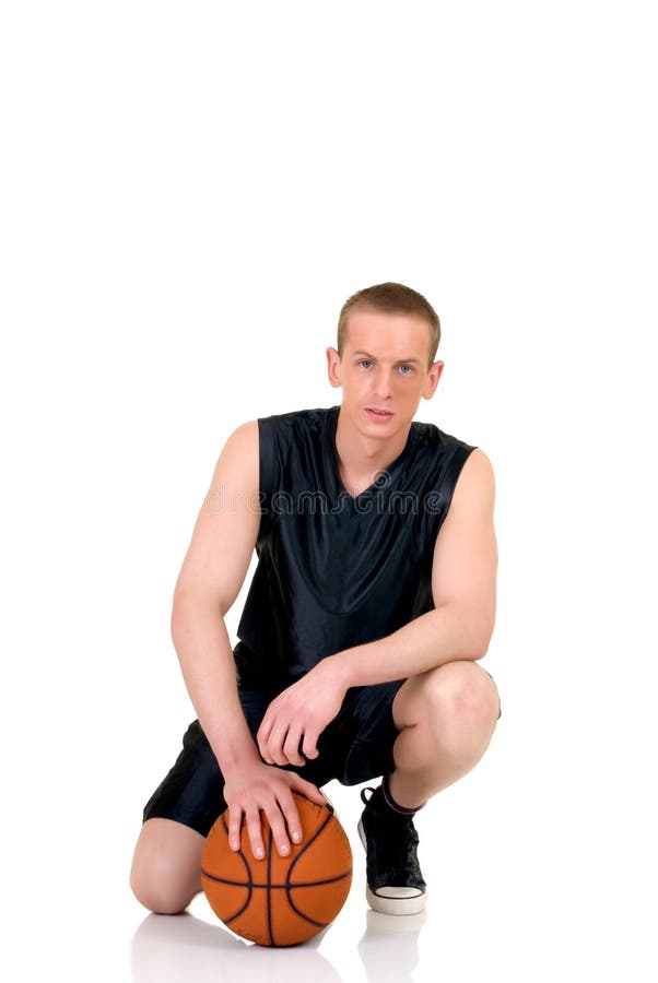 Young Male Basketball Player Stock Image - Image of tournament, white ...