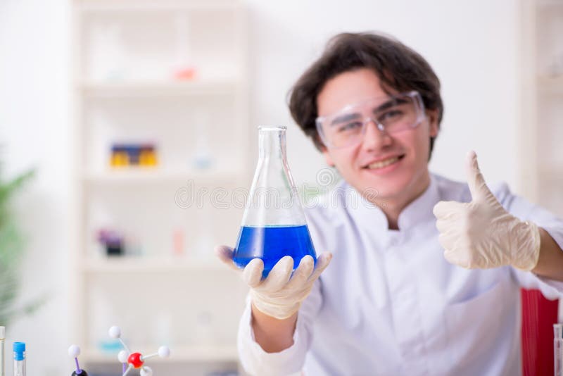 Young Male Biochemist Working in the Lab Stock Image - Image of chemist ...
