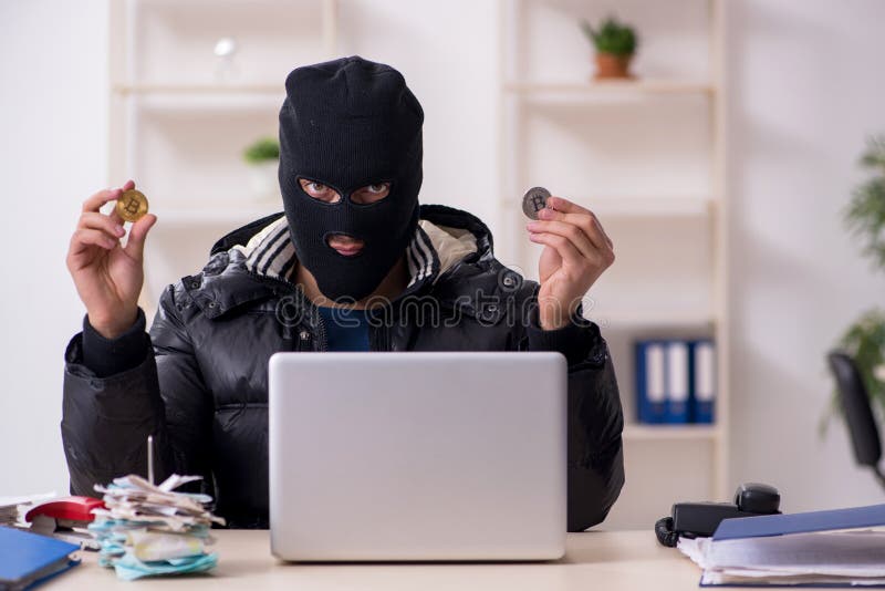 Young Male Burglar in the Office Stock Image - Image of digital ...