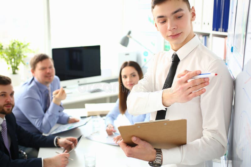 Young Male Business Coach Speaker Giving Presentation Stock Image ... Young Male Business Coach Speaker Giving Presentation Stock Image ...