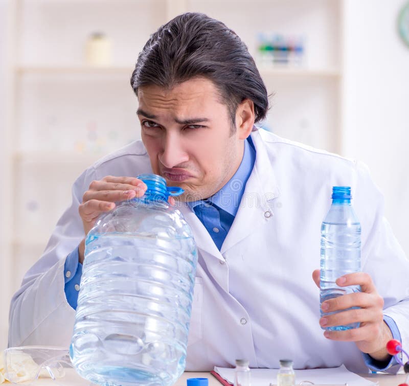 Young Male Chemist Experimenting in Lab Stock Image - Image of biology ...