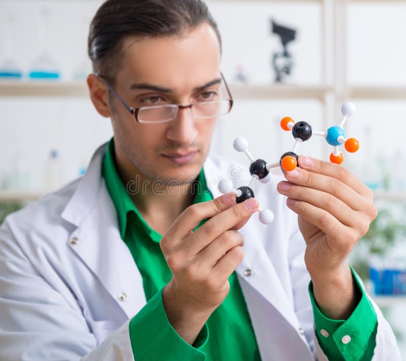 Young Male Chemist Teacher in the Lab Stock Photo - Image of physics ...