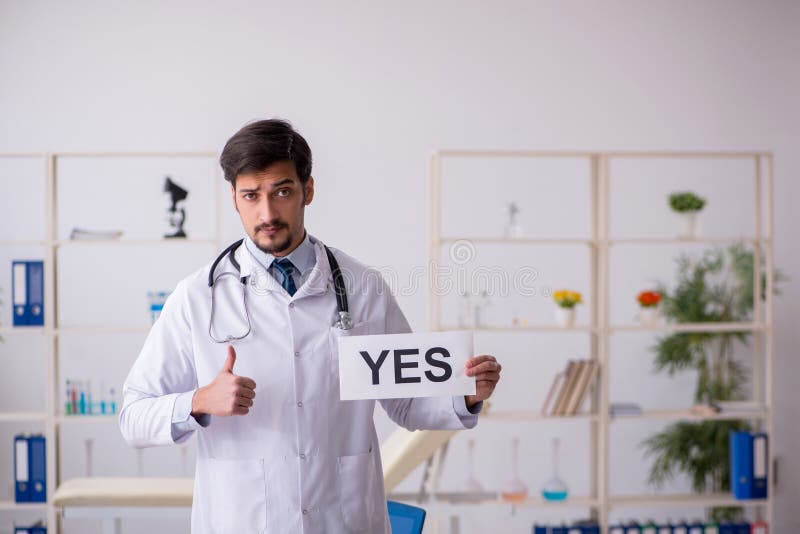 Young Male Doctor in Decision Making Concept Stock Image - Image of ...
