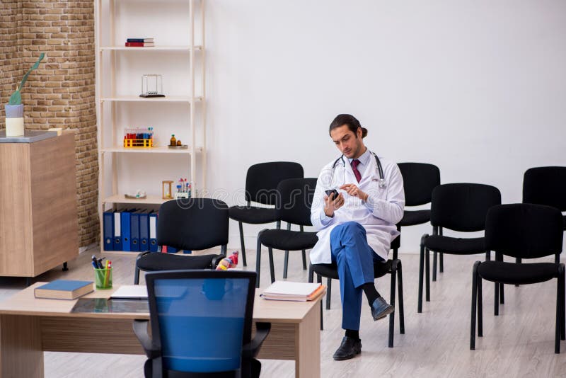 Young Male Doctor Giving Seminar in the Classroom Stock Image - Image ...