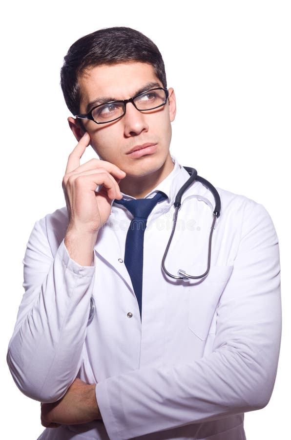 Young male doctor isolated stock image. Image of male - 44756303