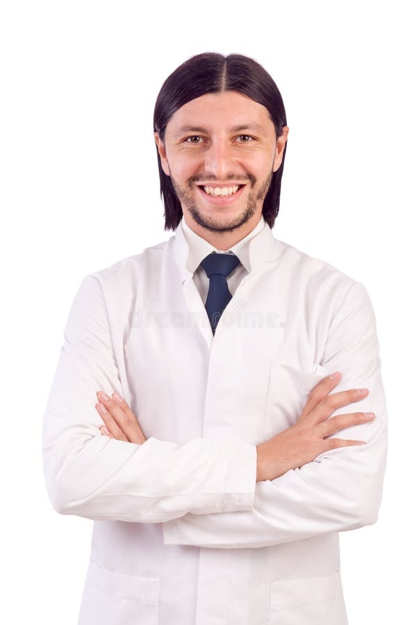 Young Male Doctor Isolated on White Stock Image - Image of medicine ...