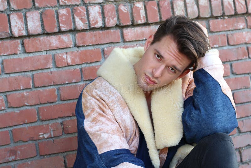 Young Male with Eclectic Outfit and Duckface or Duck Lips Stock Photo ...