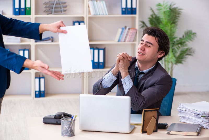 Employee Begging His Boss Stock Photos - Free & Royalty-Free Stock ...