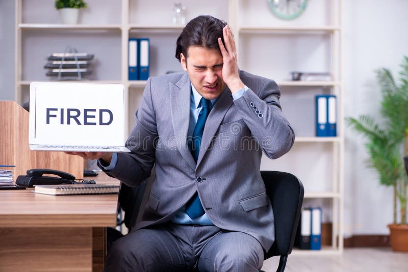 Young Male Employee Being Fired from His Work Stock Image - Image of ...