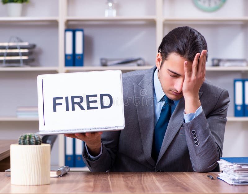 Young Male Employee Being Fired from His Work Stock Image - Image of ...