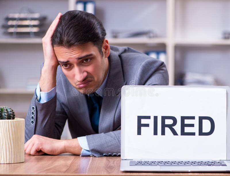 Young Male Employee Being Fired from His Work Stock Photo - Image of ...