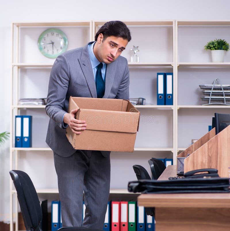 Young Male Employee Being Fired from His Work Stock Photo - Image of ...