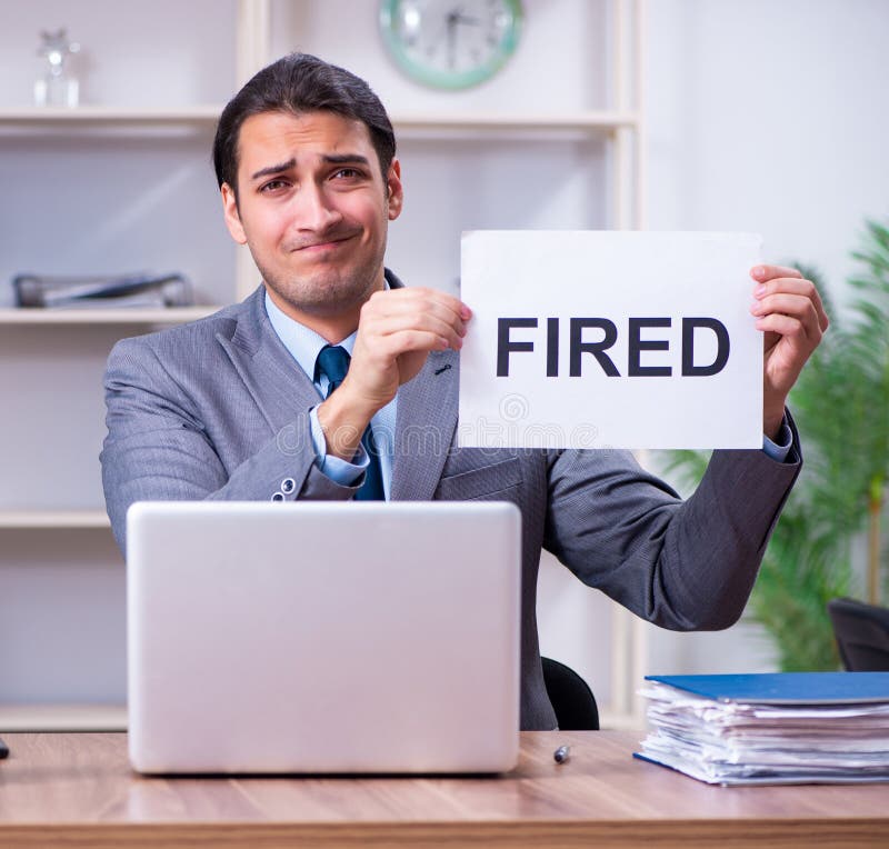 Young Male Employee Being Fired from His Work Stock Image - Image of ...