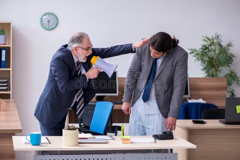 Young Male Employee Being Late for Work Stock Photo - Image of ...