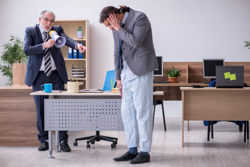 Young Male Employee Being Late for Work Stock Photo - Image of ...